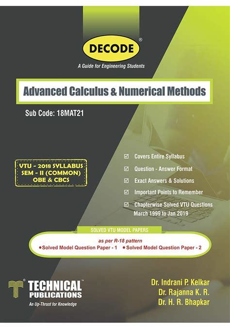 Advanced Calculus And Numerical Methods Ebook Dr H R Bhapkar Dr