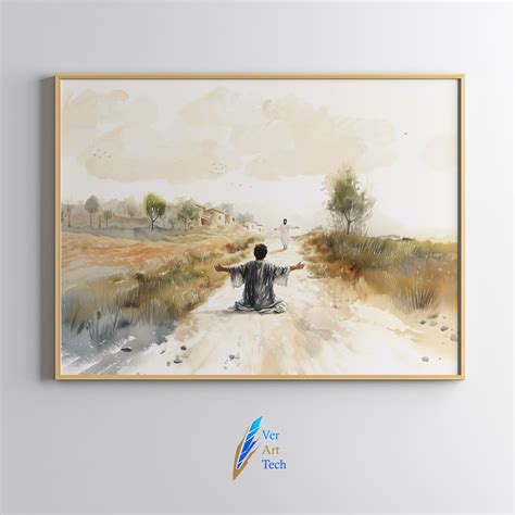 Prodigal Son Parable Luke 1511 32 Jesus Christ Art Bible Verse Wall