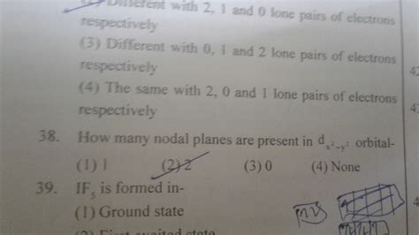 how many nodal planes do d x2 y2 have1 12 23 04 none askiitians