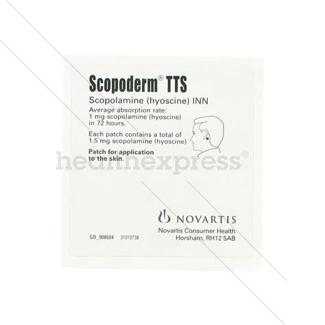 Köp Scopoderm Online Recept Från Läkare Ingår