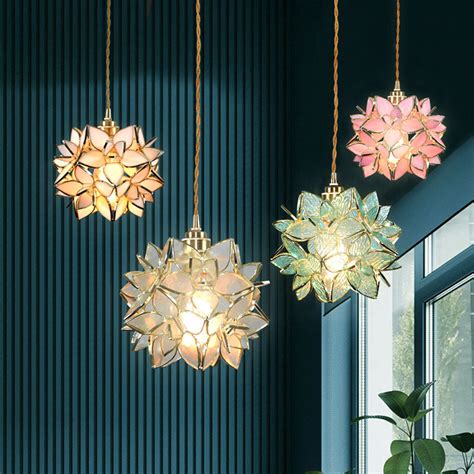Dahlia Flower Pendant Lamp Elegant Botanical Lighting Dekoorlight