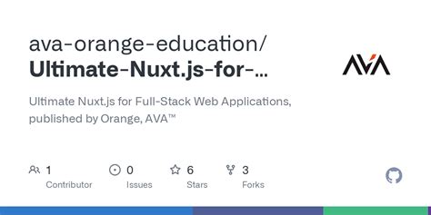 Github Ava Orange Educationultimate Nuxtjs For Full Stack Web Applications Ultimate Nuxtjs