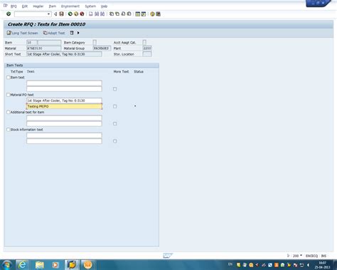 Solved Material Po Text In Rfq Not Copied To Po Sap Community