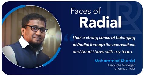 Radial Inc On Linkedin 🌟 Faces Of Radial Meet Mohammed Shahid 🌟
