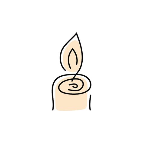 Premium Vector Burning Candle Logo Icon Candle Vector Logo Template In Simple Flat Style