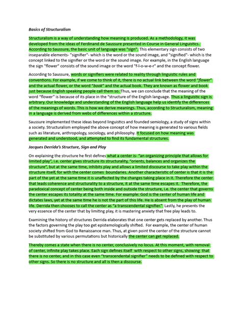 Basics Of Structuralism 1 Pdf Liberal Arts Education Semiotics
