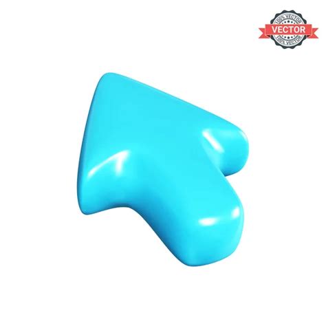 Realistic Cursor Arrow Mouse Pointer Soft Shadow White Background