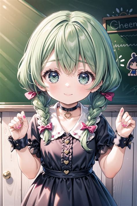 Cute Girl Tensorart Green