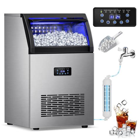 Rapsuar Commercial Ice Maker Machine 150lbs 24h With 45lbs Large Ice