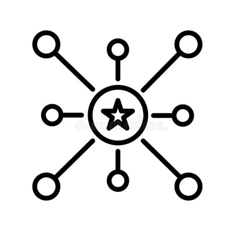 Branch Center Decentralization Distribution Popular Icon Stock