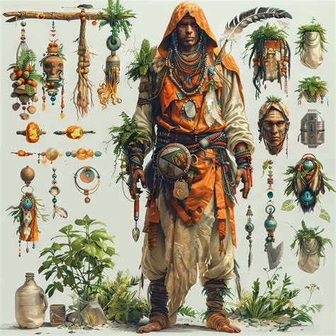 Ancient Tribal Shaman Premium Ai Generated Image