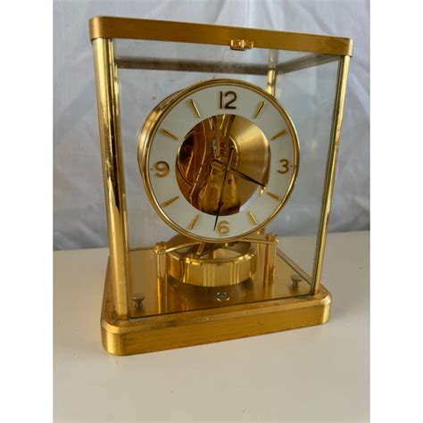 1980s Jaeger Lecoultre Atmos Clock 540 By Aeg Swiss Mantle Gold Chairish