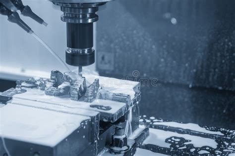 The Cnc Milling Machine Cutting Injection Mold Part By Solid Ball End