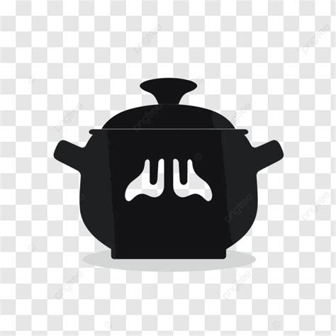 두 손을 얹은 검은 냄비 벡터 흰색 배경에 있는 쿠키의 단순한 검은색 아이콘 그림자 없음 작은 프레임 중앙 Png 일러스트 및 벡터 에 대한 무료 다운로드 Pngtree