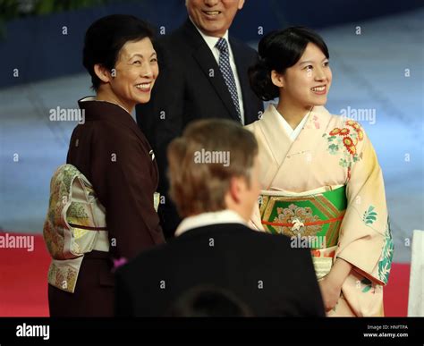 Tokyo Japan 10th Feb 2017 Japans Princess Takamado L And Her