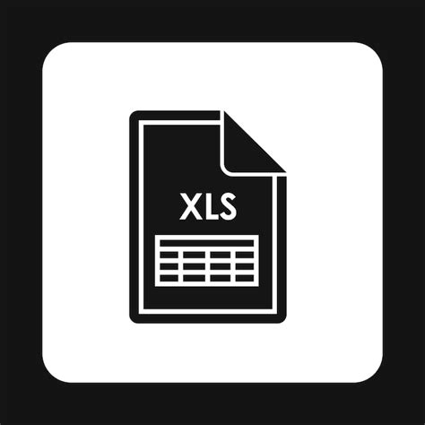 Premium Vector File Xls Icon In Simple Style Isolated On White