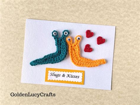Crochet Pattern Slug Applique Slugs And Kisses Motif Etsy