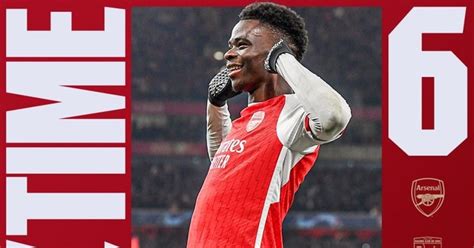 ‘전반에만 5골 폭격 아스널 홈에서 골 잔치 벌이며 랑스 6 0 대파···조 1위 16강 진출 확정