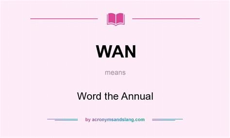WAN Word The Annual In Undefined By AcronymsAndSlang Com