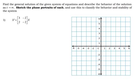 Solved Find The General Solution Of The Given System Of Chegg