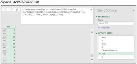 Matrix Multiplication Using The Cartesian Product In Power Query