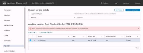 Vcenter Update Get Error Error In Method Invocation Timeout Happens