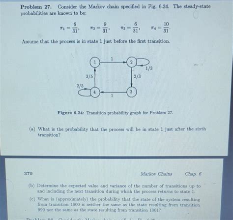 solved problem 27 consider the markov chain specified in
