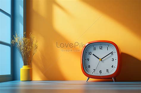 태양의 빨간색 알람 시계 사진 무료 다운로드 Lovepik