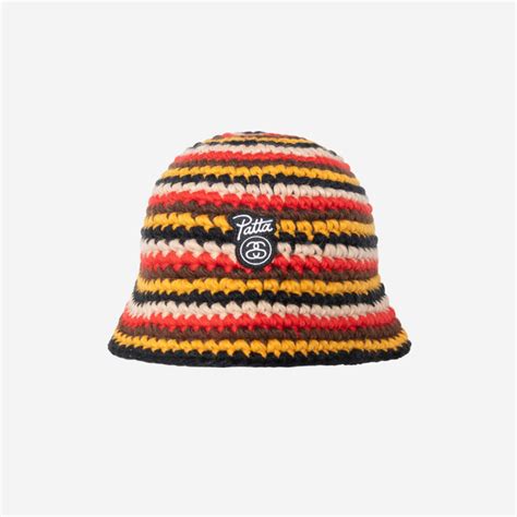 스투시 x 파타 스트라이프 니트 버킷햇 멀티 Stussy KREAM