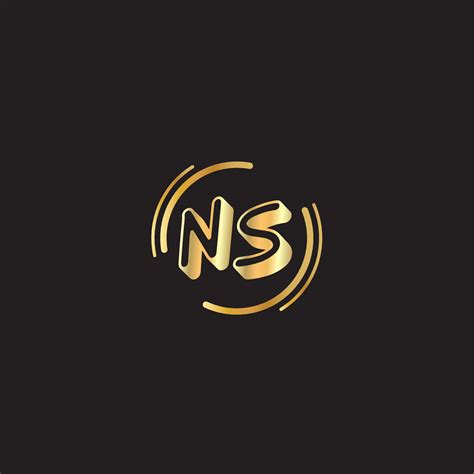Ns Text Logo 14911677 Vector Art At Vecteezy
