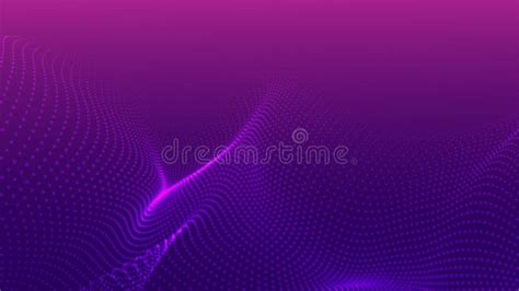 Abstract Digital Wave Of Particles Futuristic Point Wave Technology Background Vector Stock