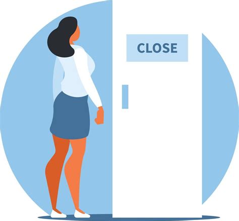 Image Of A Woman Exiting A Room 22968559 Vector Art At Vecteezy