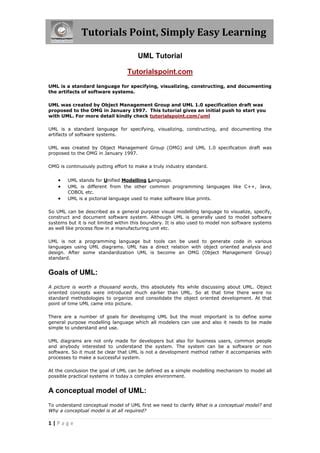 Uml Tutorial PDF