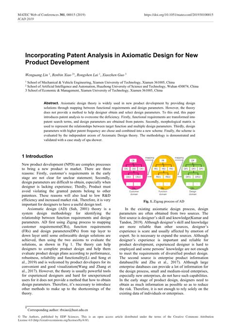 Pdf Incorporating Patent Analysis In Axiomatic Design For New Product Development