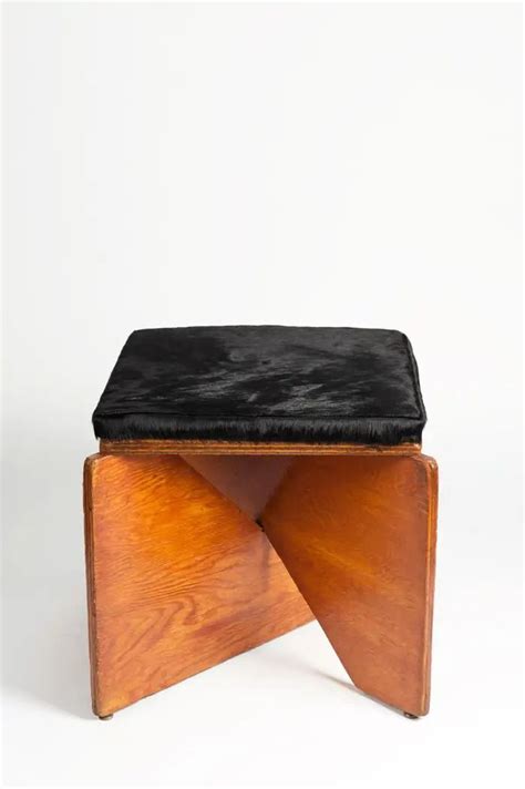 Hervé Baley Wooden Stool C 1970 Art Furniture Furniture