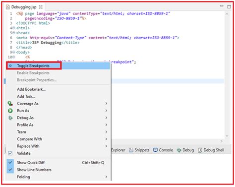Debugging In Jsp With Examples Dot Net Tutorials