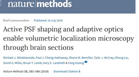 Active Psf Shaping And Adaptive Optics Enable Volumetric Localization