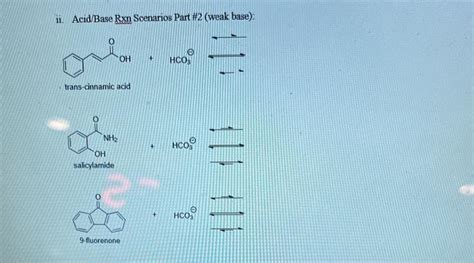 Solved Ii Acid Base Rxn Scenarios Part 2 Weak Base Chegg Com