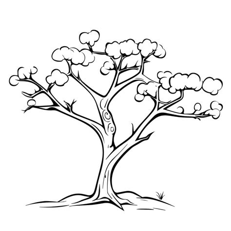 Illustration Of A Tree Branch Outline Icon Perfect For Nature And Forestry Designs