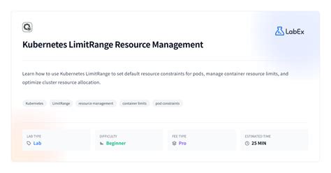 kubernetes limitrange resource management labex