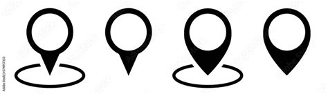 Map Marker Pointer Icon Set Marker Map Icons Symbol Pointer Map Gps Locationblack Map