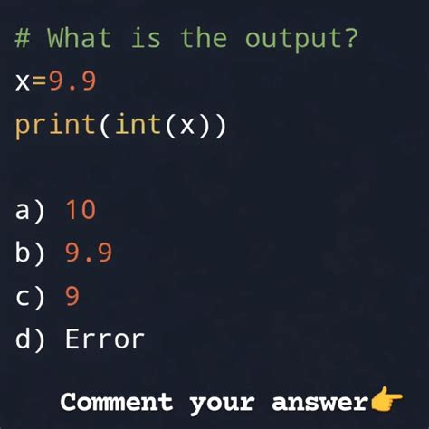 Python Question Quiz What Is The Output Of The Following Python Code