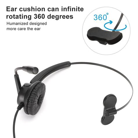 H500 Va Wired Call Center Headset With Microphone Vicedeal