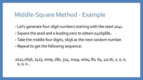 pseudo random number