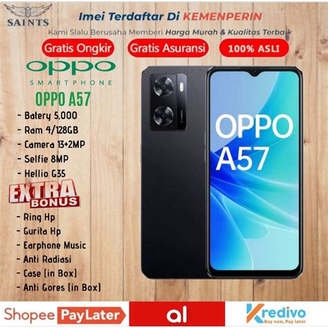Jual OPPO A57 Ram 4GB Rom 128GB 4 128 4 64 Garansi Resmi OPPO 1 Tahun Shopee Indonesia