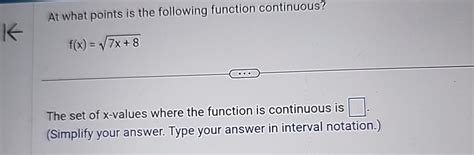 Solved At what points is the following function | Chegg.com