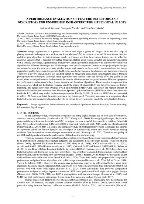 Pdf A Performance Evaluation Of Feature Detectors And Descriptors For