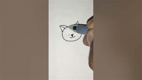 How To Draw Cute Pussy 🐱🐱 Cat Using Circle Viral Trending Shorts Youtube