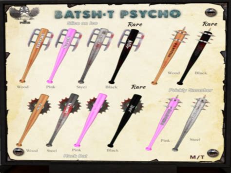 Second Life Marketplace [the Forge] Hack Bat Wood