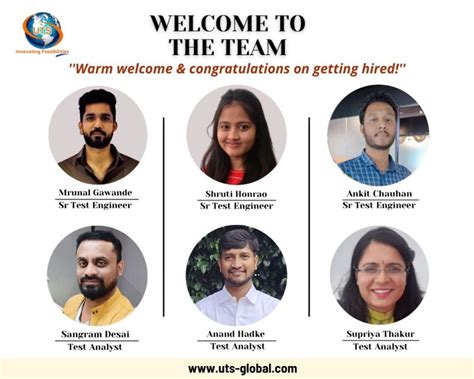 Uts Global On Linkedin Welcometotheteam Teambuilding Automationtesting Softwareengineer